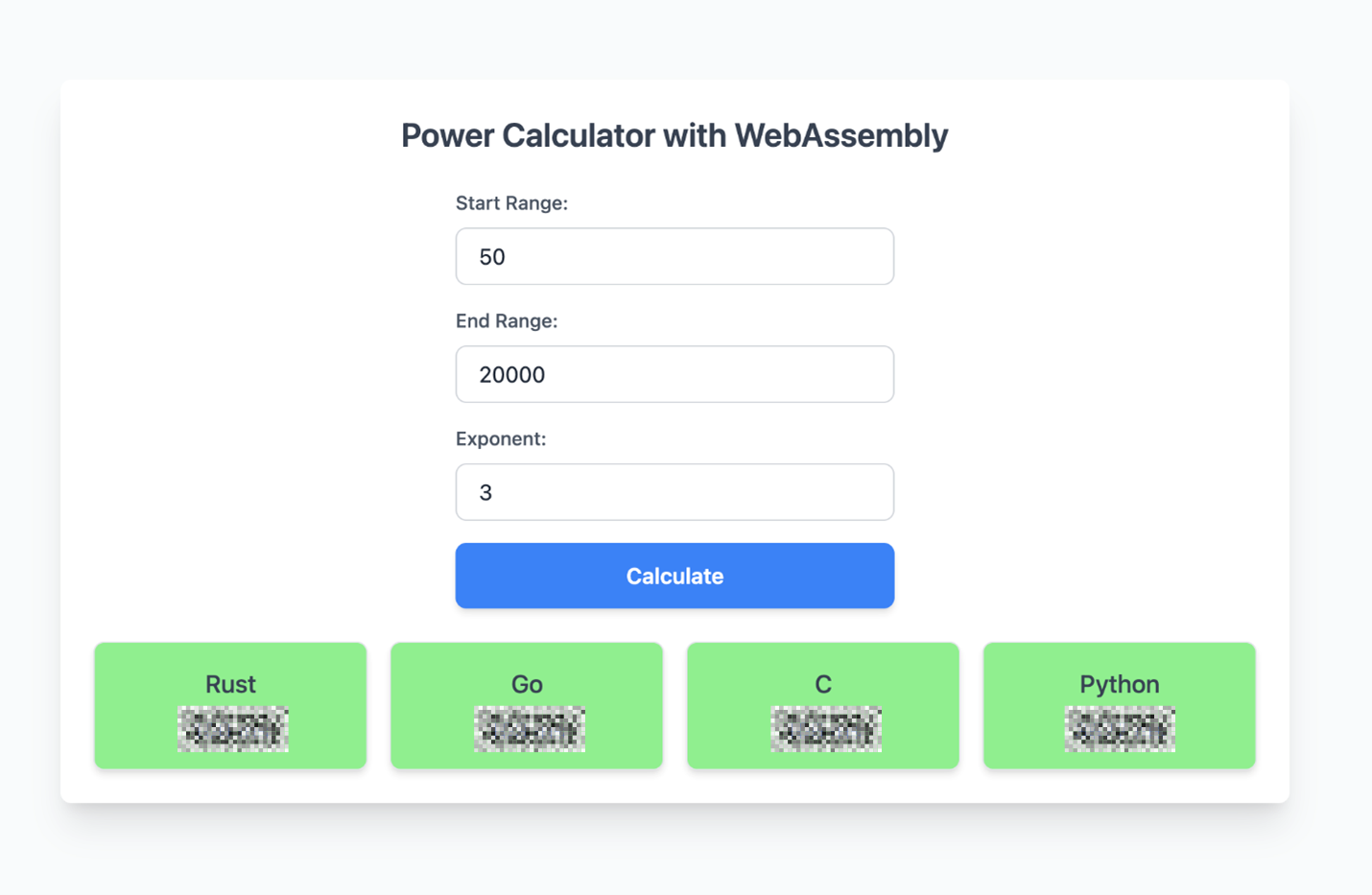 WebAssembly experiment: one function, multiple languages